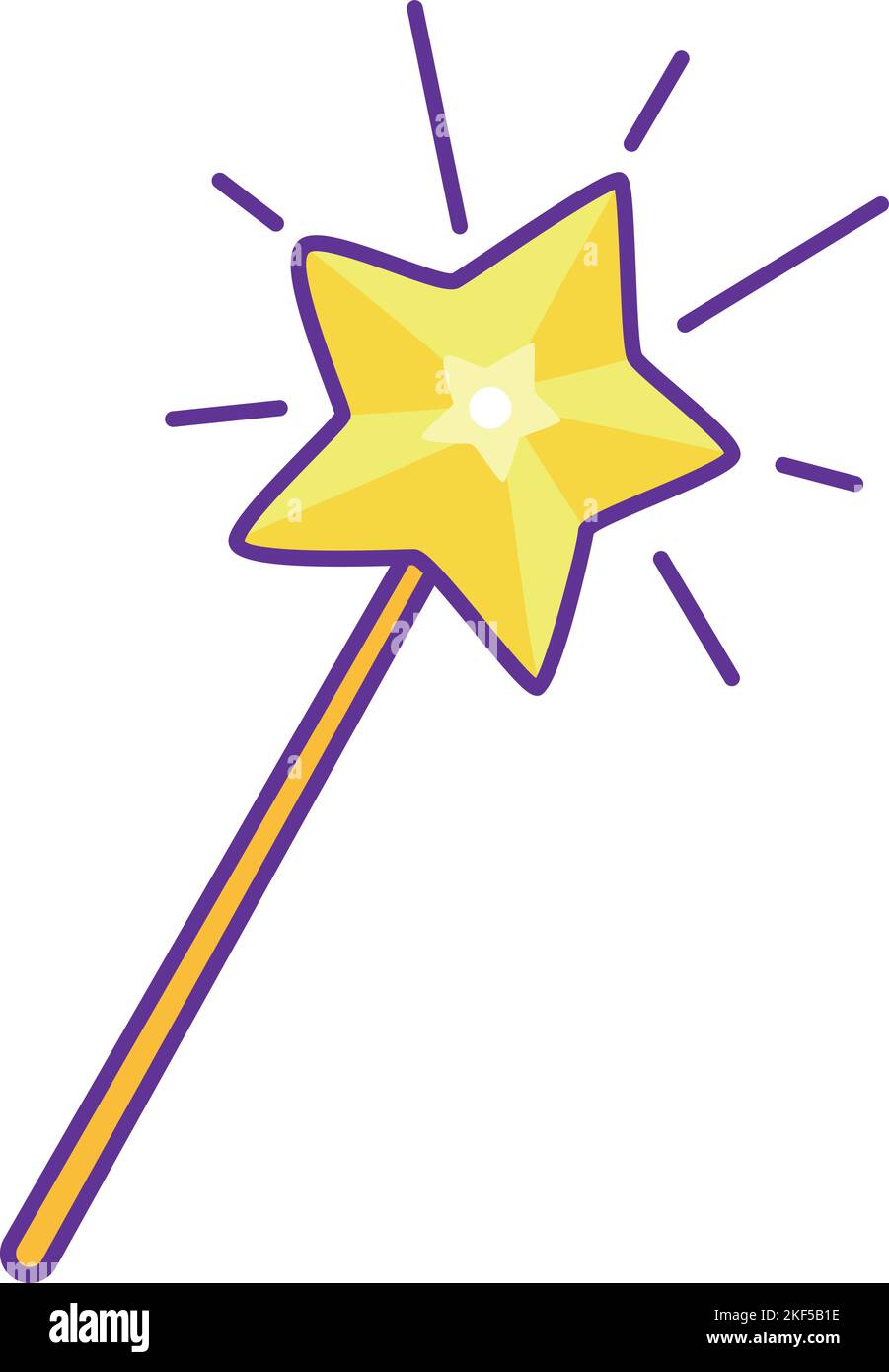Simple flat magic wand graphic Stock Vector Images - Alamy