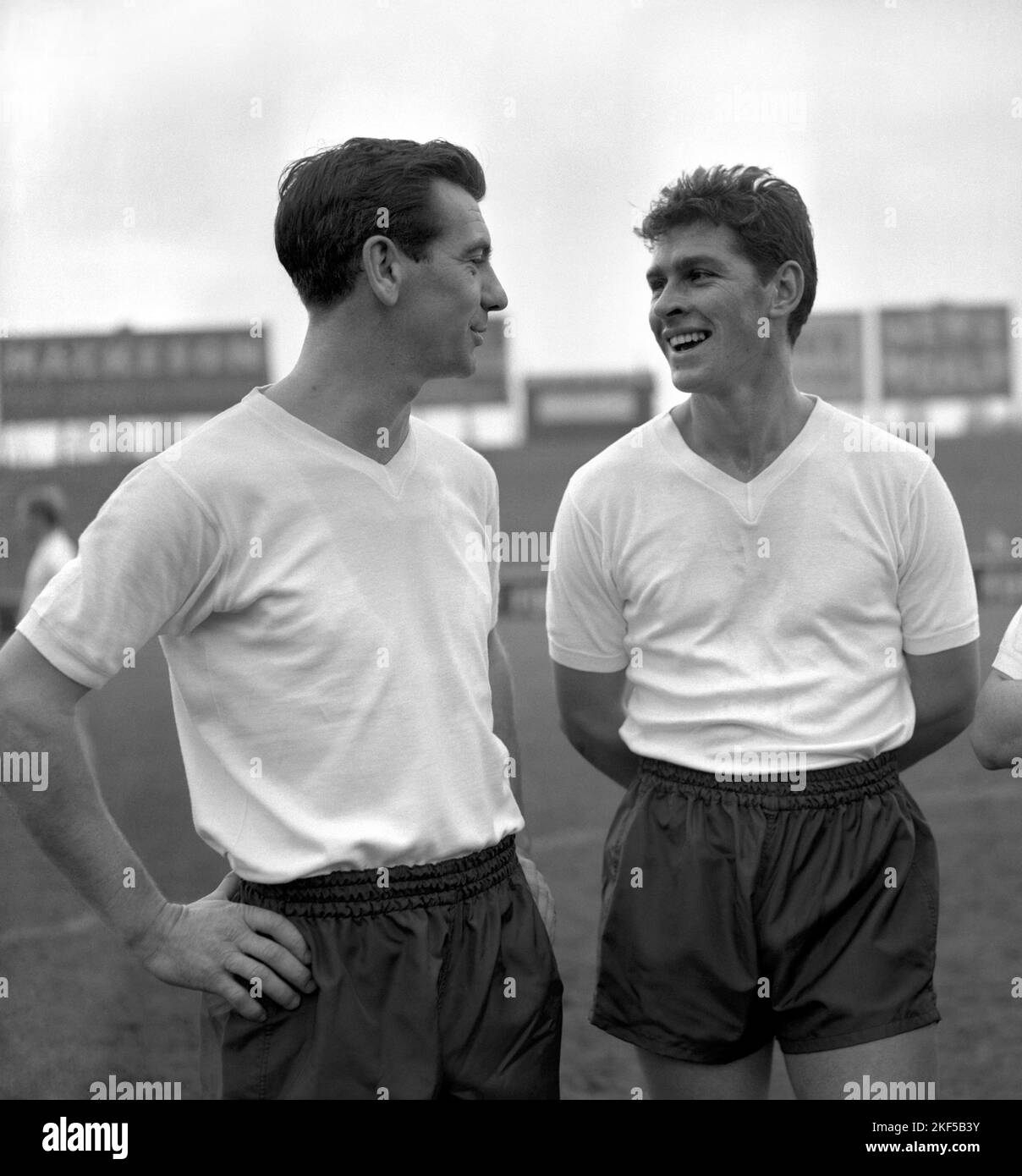 Johnny Haynes with Ray Crawford Stock Photo - Alamy