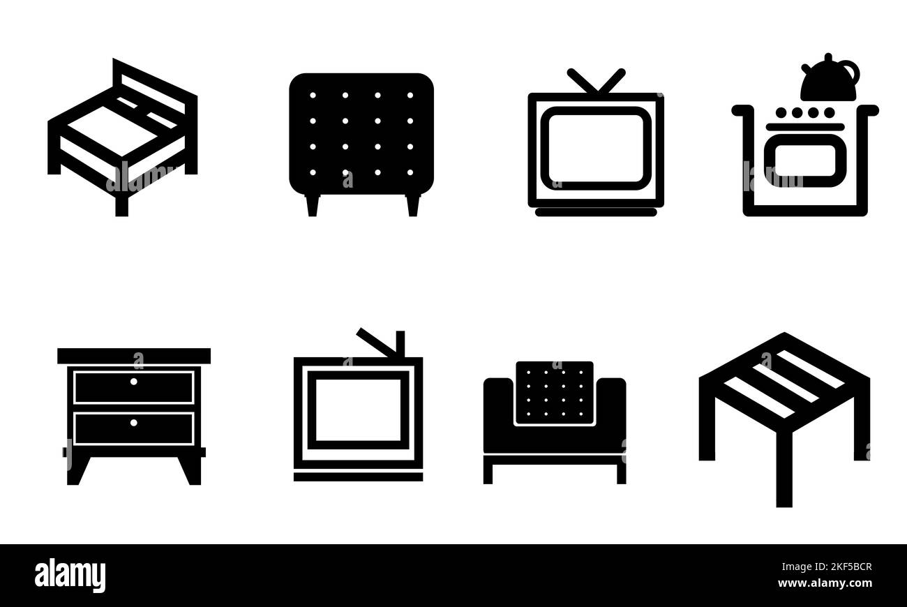 Home interior design icon, sofa icon, living room, vector illustration ...