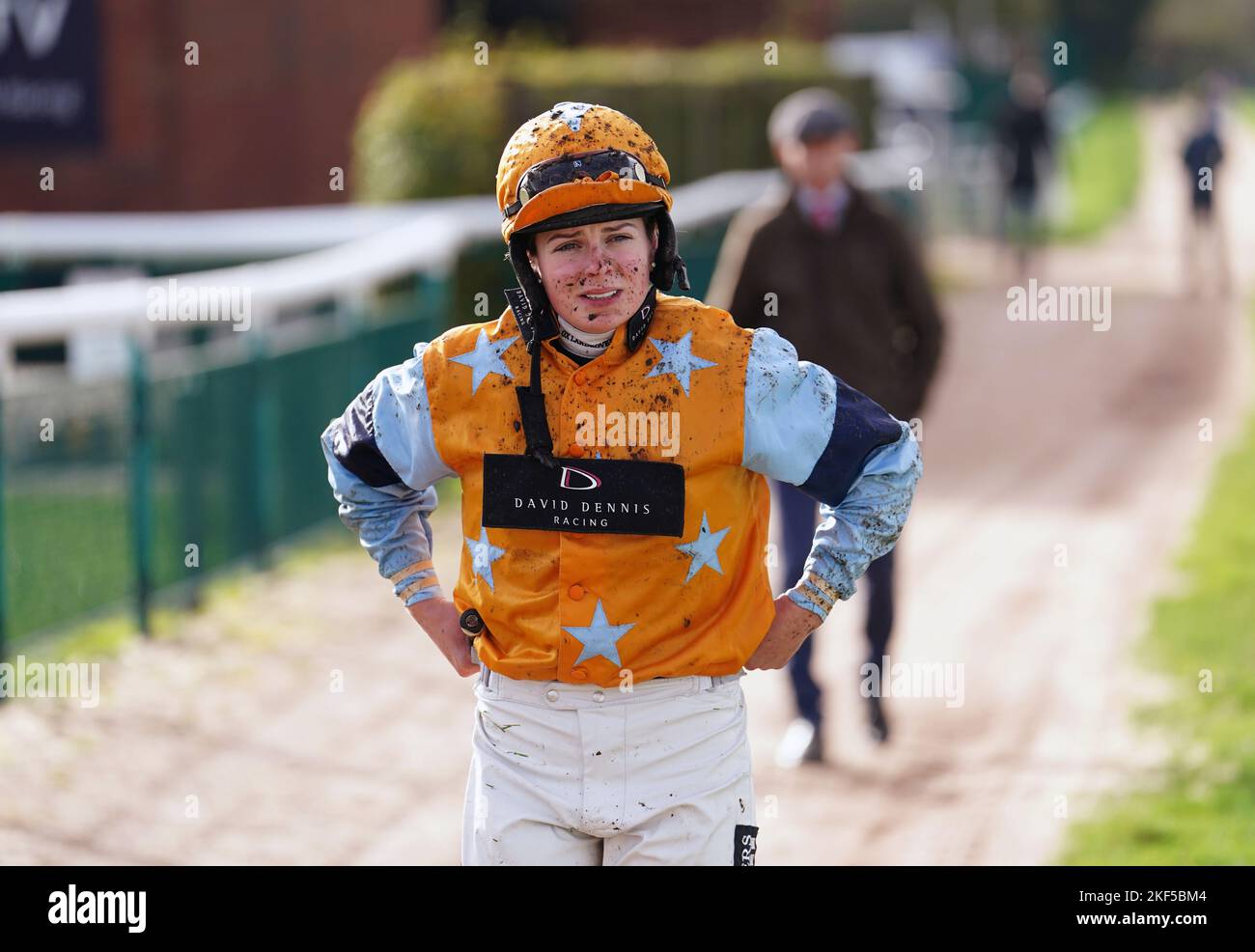 Lilly Pinchin reacts after falling from Merry Mistress in the Denis O ...