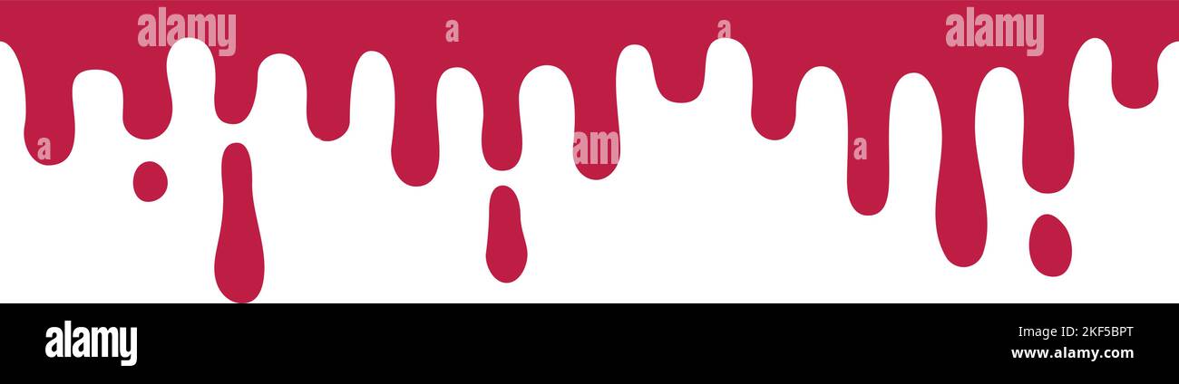 Red paint dripping. Blood drop. Bleeding border Stock Vector Image ...