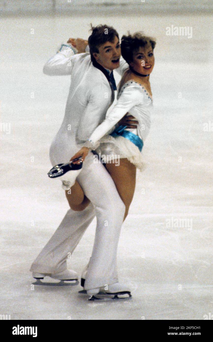 Jayne Torvill and Christopher Dean during their Barnum and Bailey ...
