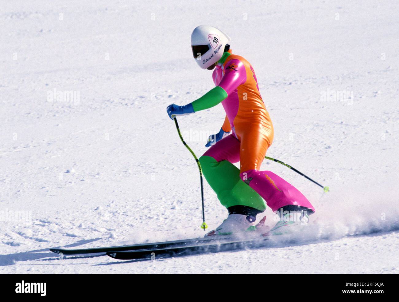 Great Britain's Stuart Wilkie competes in the Speed Skiing Stock Photo ...