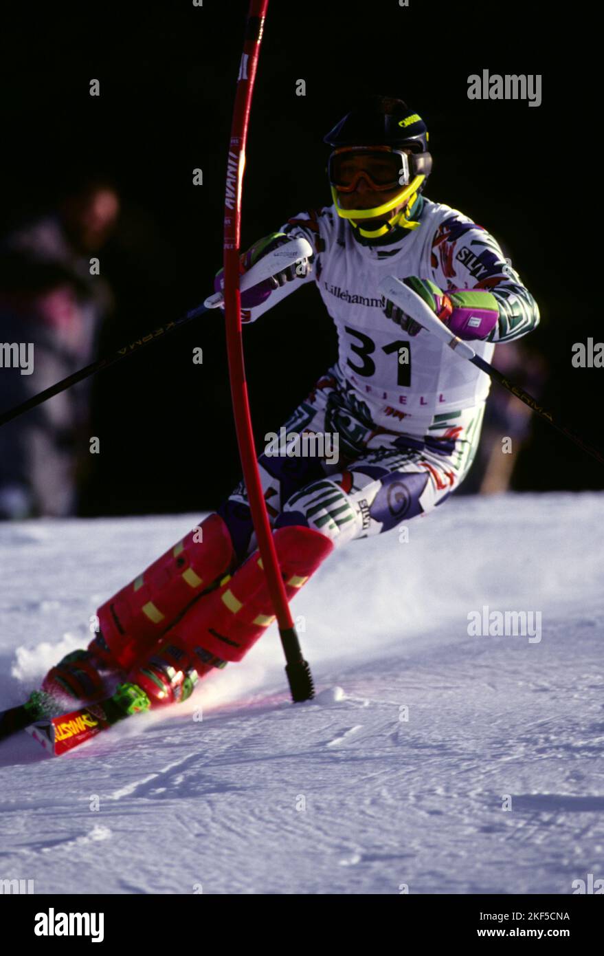 Bulgaria's Peter Ditchev competes in the Giant Slalom Stock Photo - Alamy