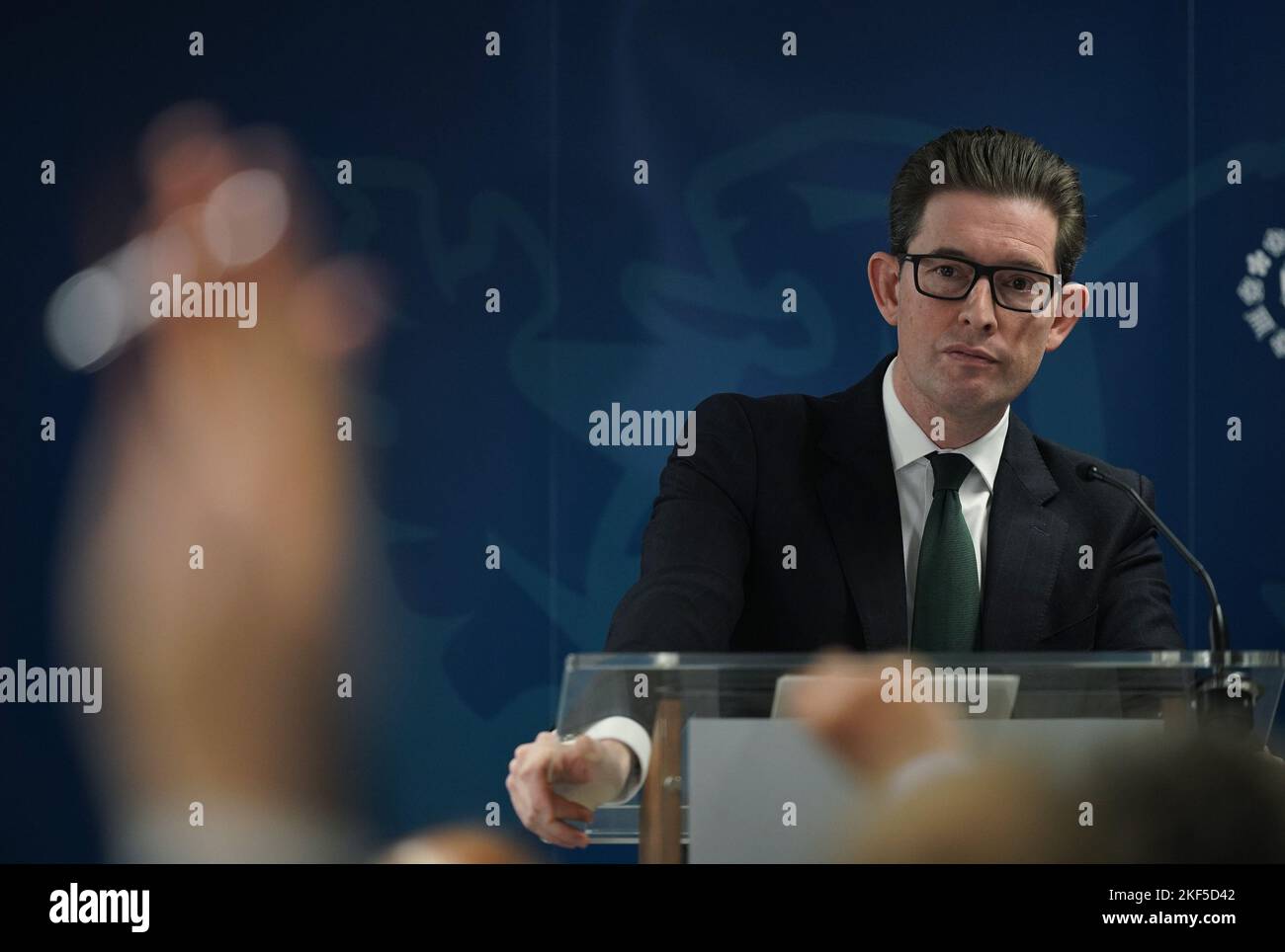 MI5 Director General, Ken McCallum, gives a speech at Thames House in ...