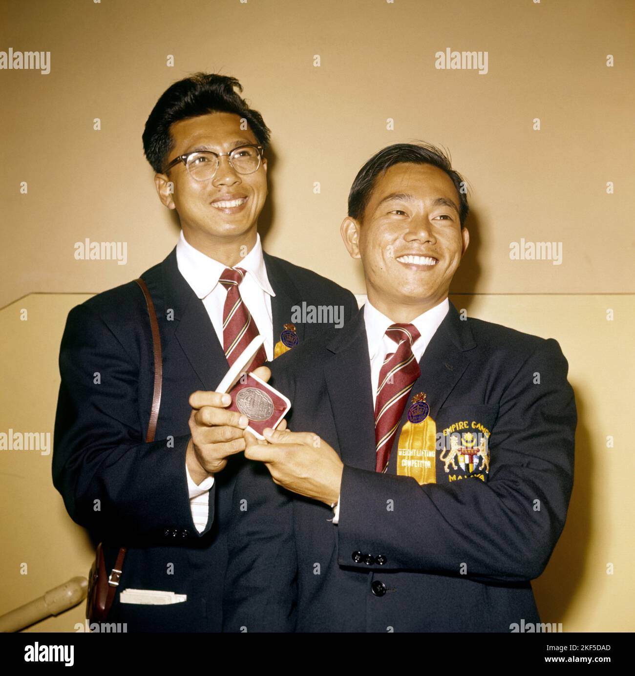 Malaya's Chung Kum Weng who came second in the Featherweight ...