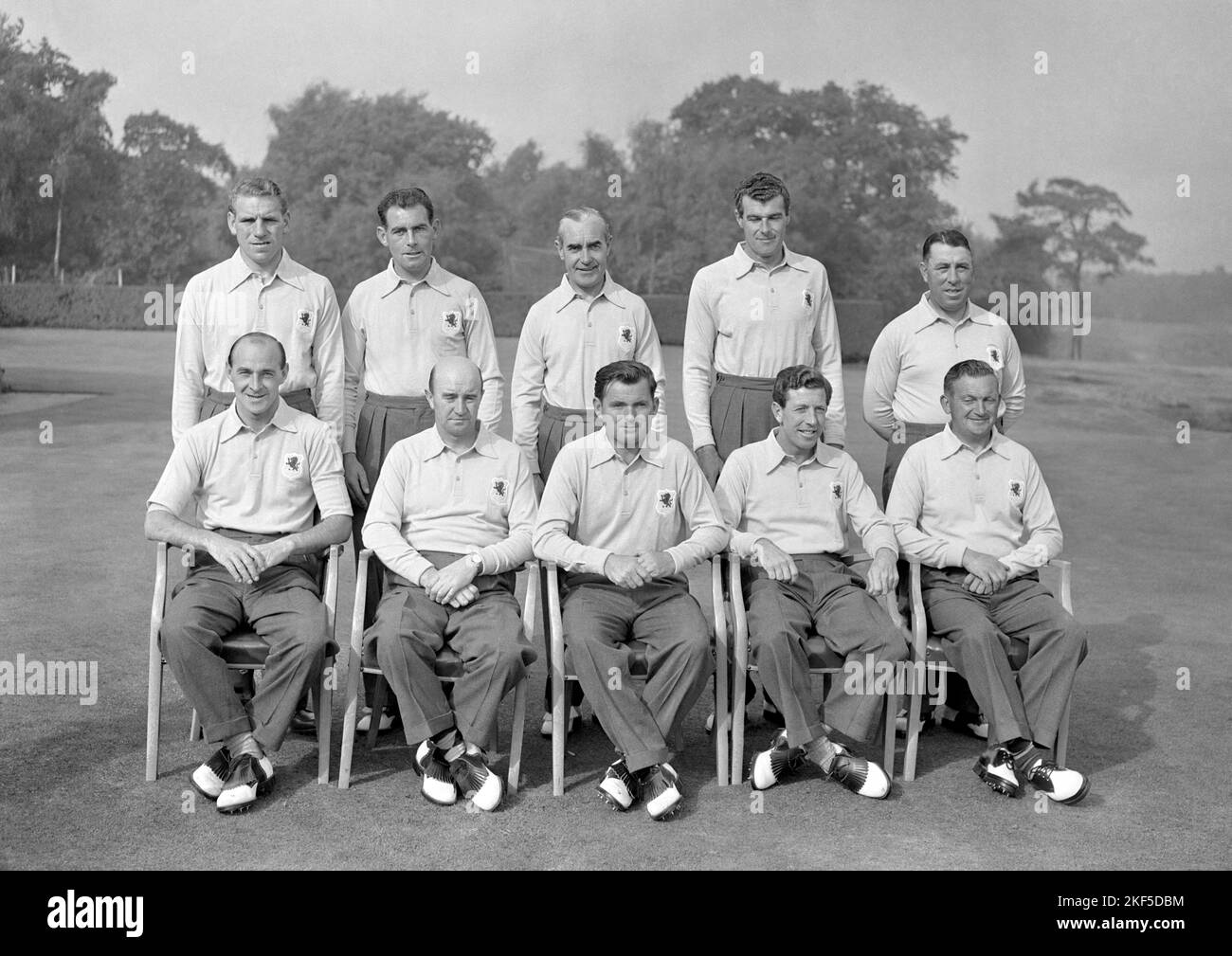 Britain's Ryder Cup golf team. Left to right: back row - Harry Weetman ...