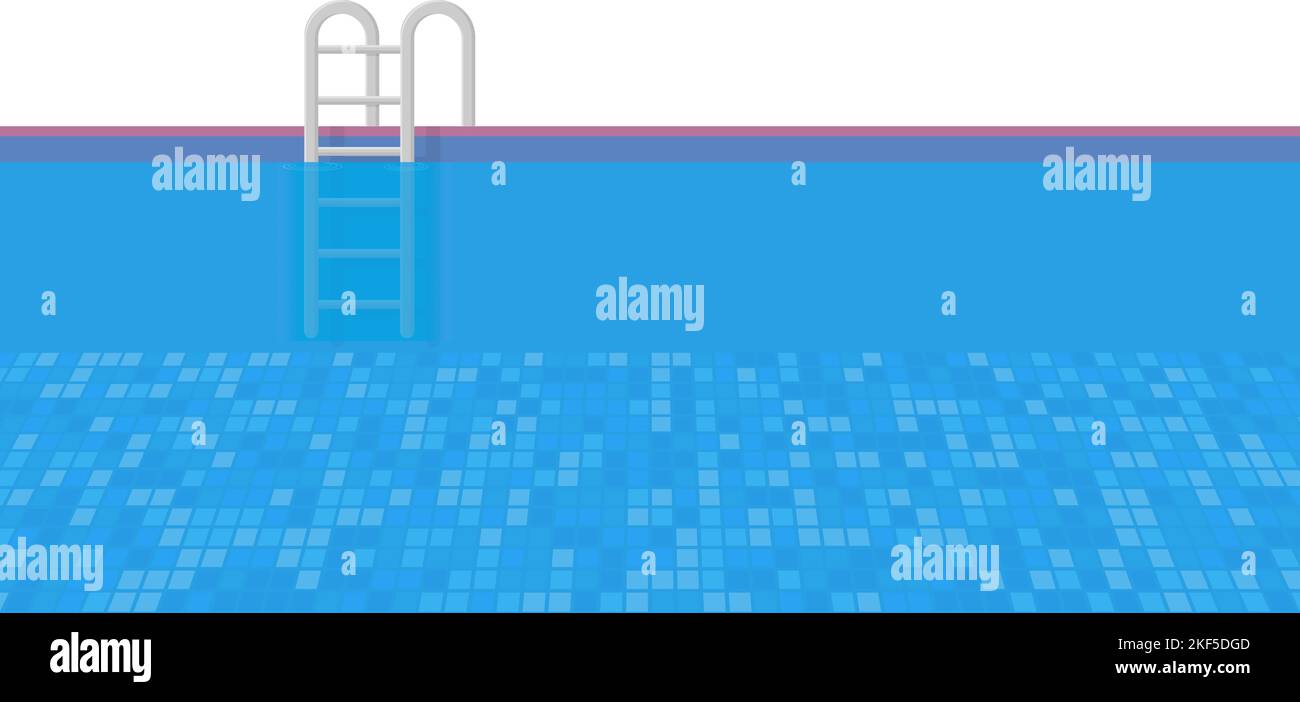 Water pool backround. Empty scene with ladder Stock Vector Image & Art ...