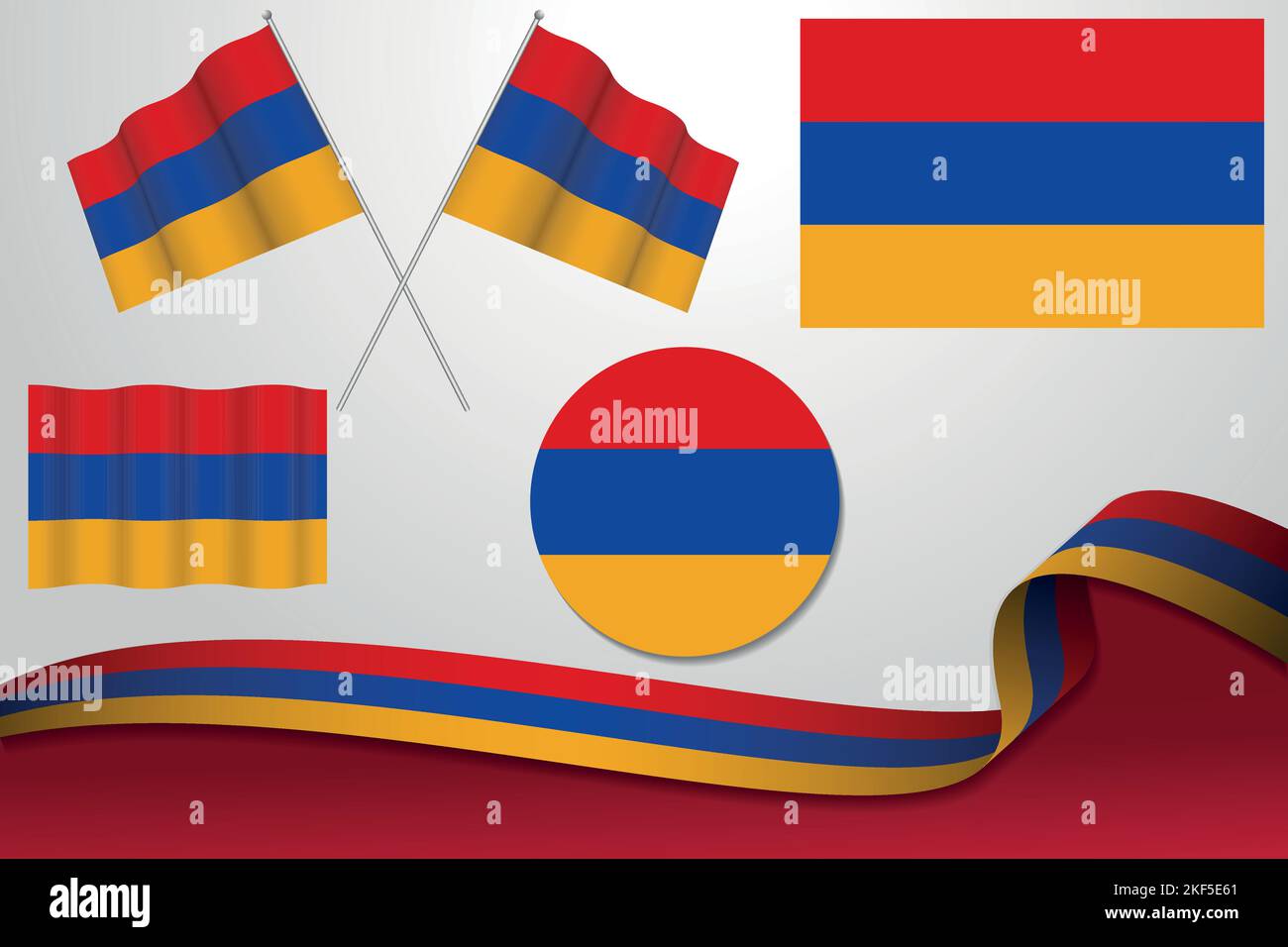 A vector set of Armenian Flags in different designs Stock Vector Image ...