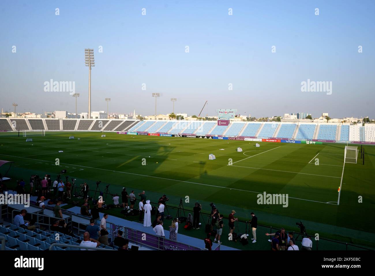 A general view of Al Wakrah Sports Club, Stadium Al Wakrah, Qatar ...