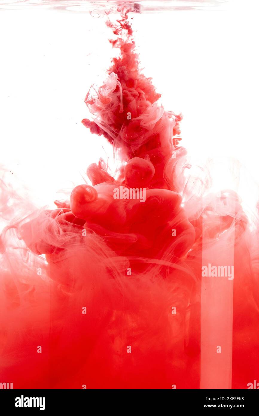 Red paint splash in slow hi-res stock photography and images - Alamy