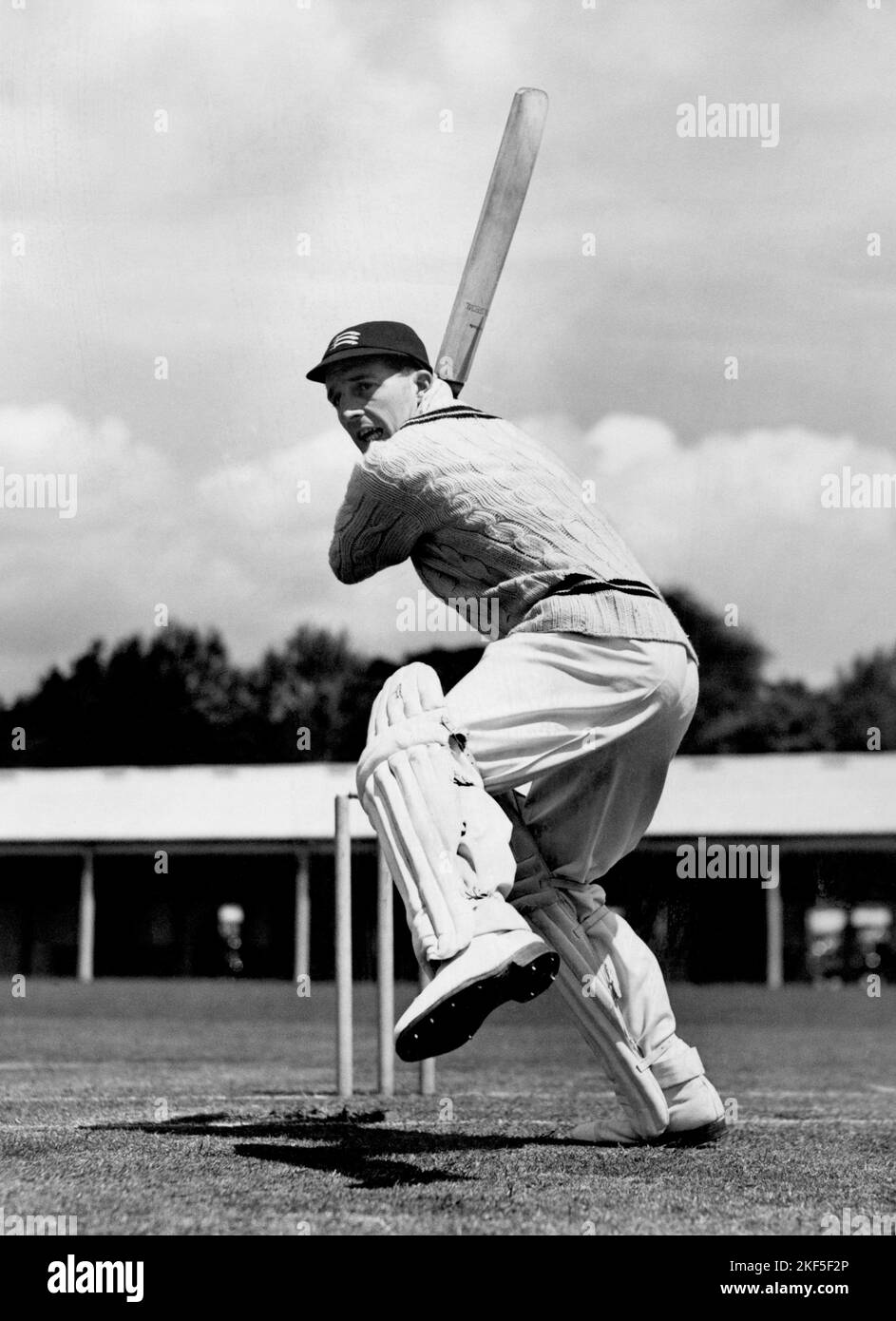 Bill Edrich, Middlesex and England Stock Photo - Alamy