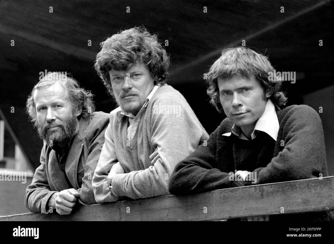 The three surviving members of the British Mount Everest Expedition on ...