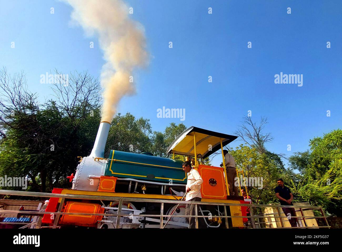 Indian Railway Oldest Steam engine display during the exhibition In ...
