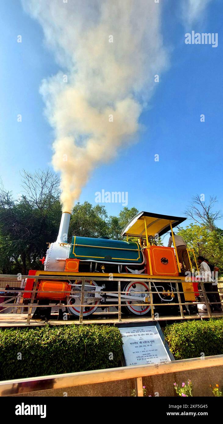 Indian Railway Oldest Steam engine display during the exhibition In ...