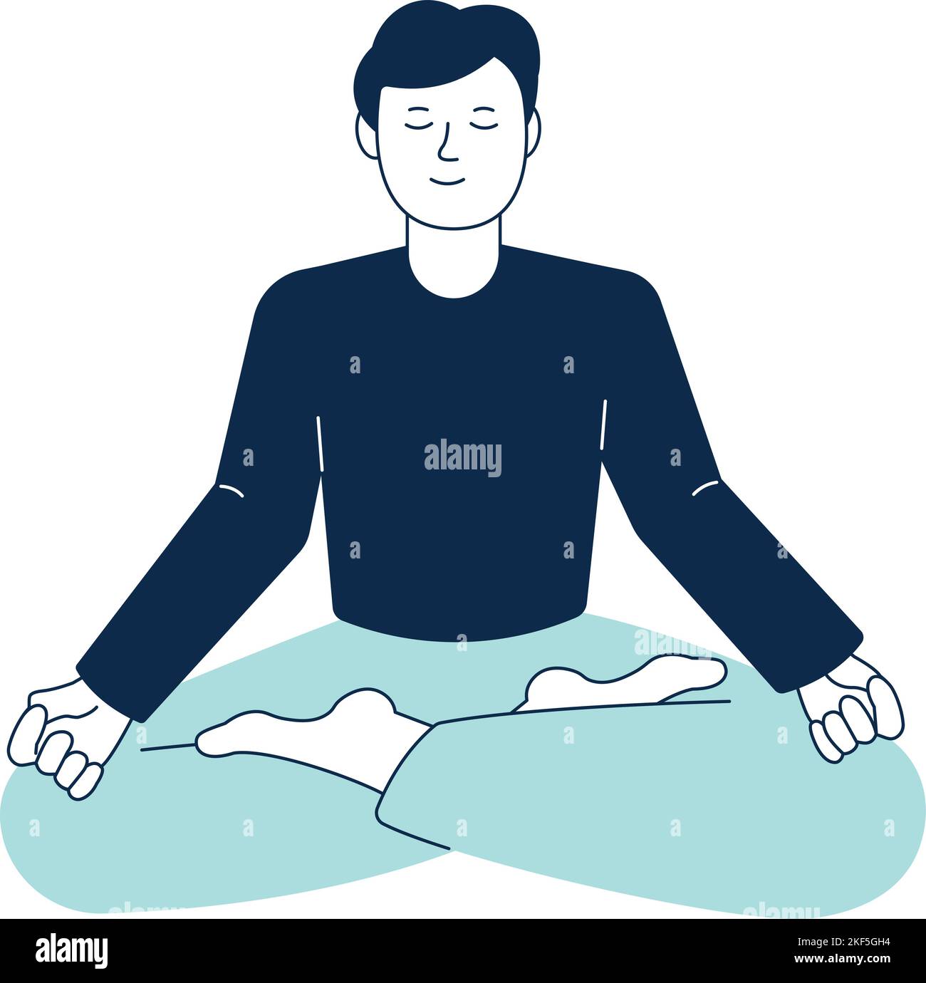 Lotus asana icon. Man sit in yoga pose Stock Vector Image & Art - Alamy