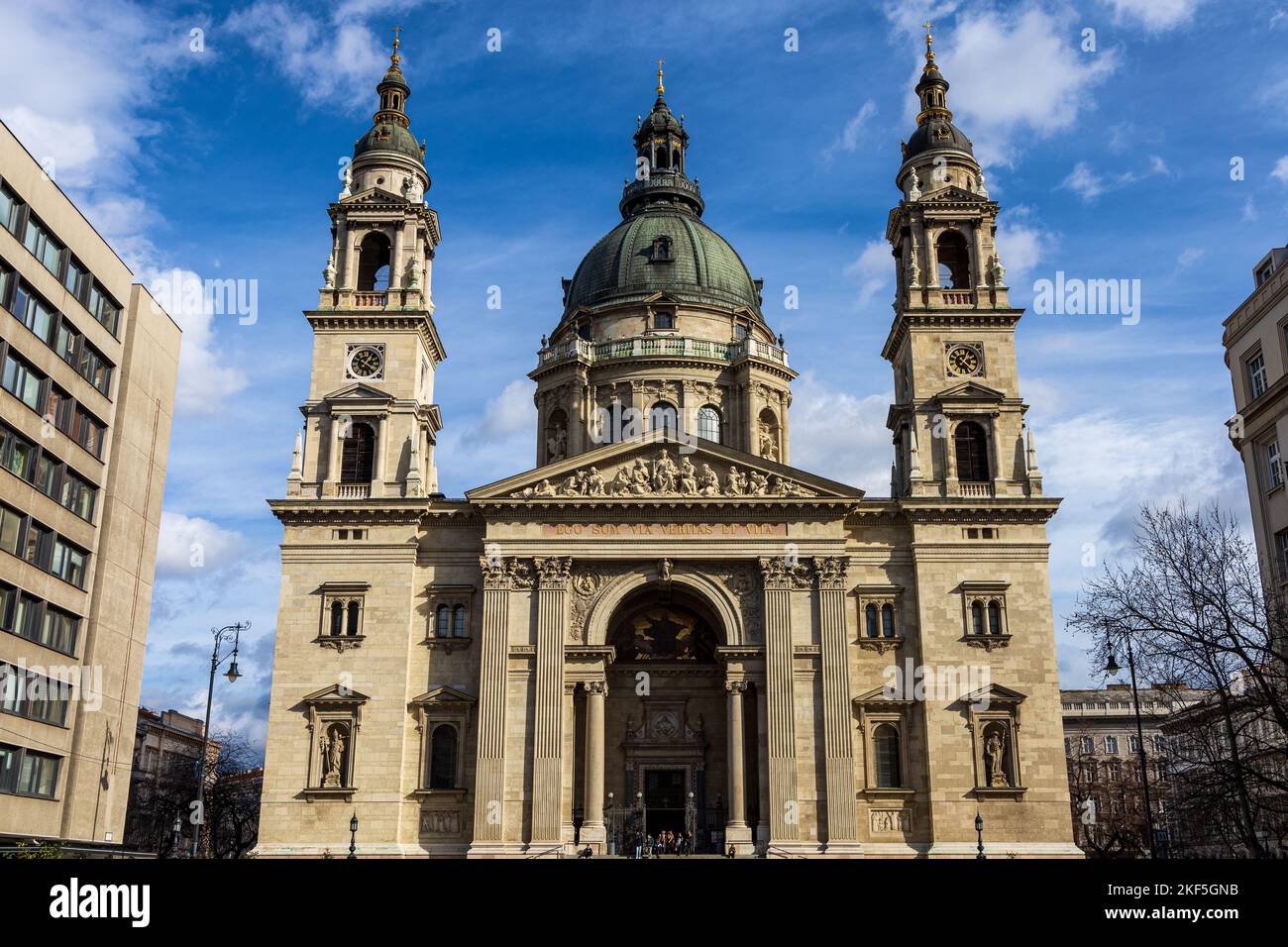Facade of Saint Stephen's Basilica, Roman Catholic basilica located in ...