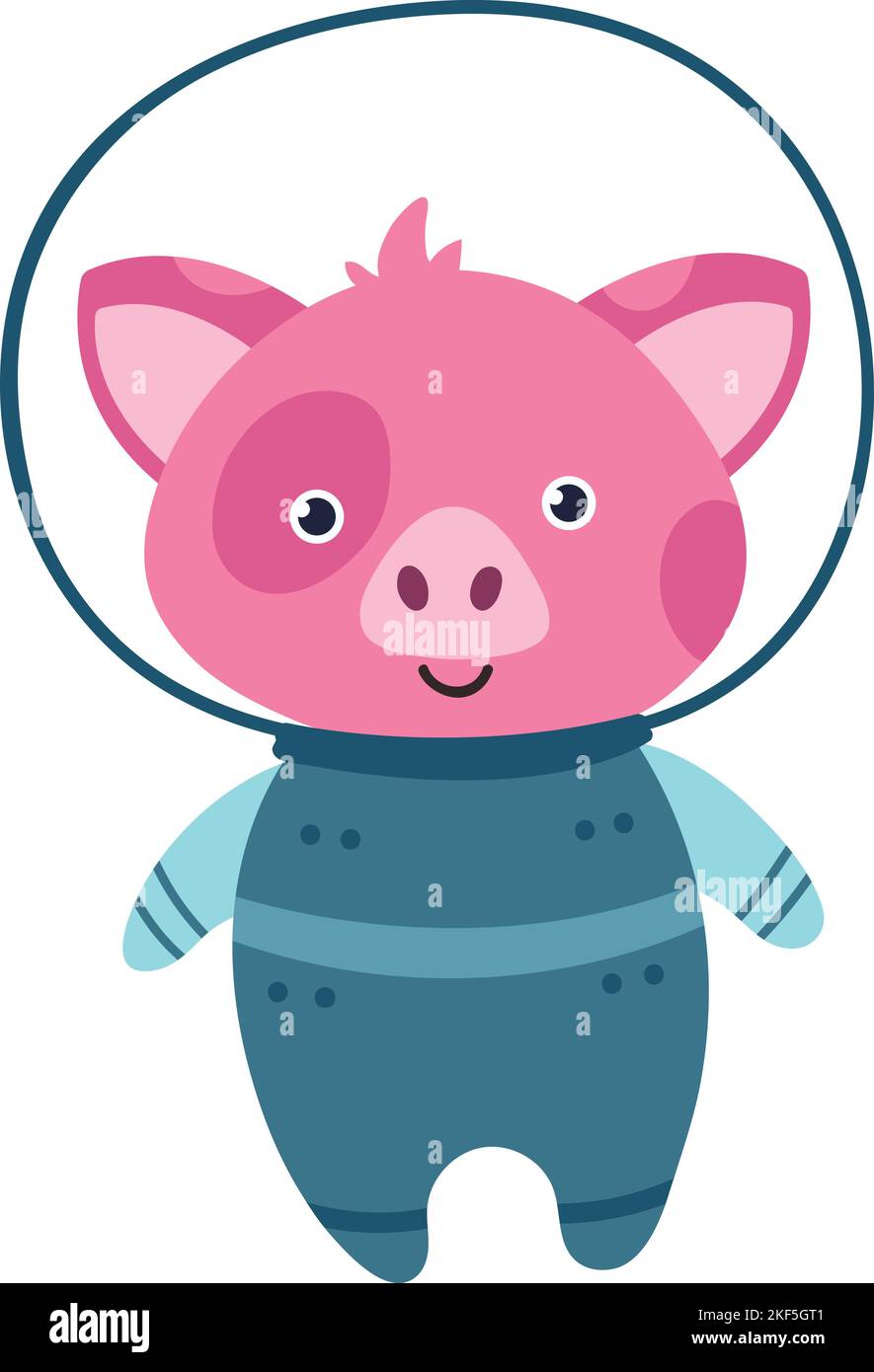 Baby pig in spaceman suit. Cute astronaut character Stock Vector Image ...
