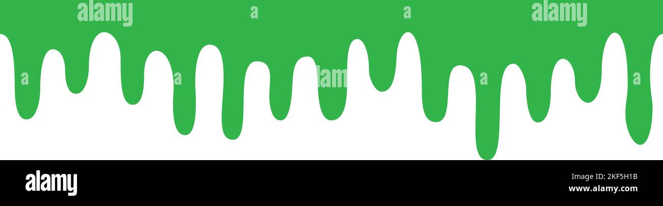 Green paint dripping border. Color liquid ink Stock Vector Image & Art ...