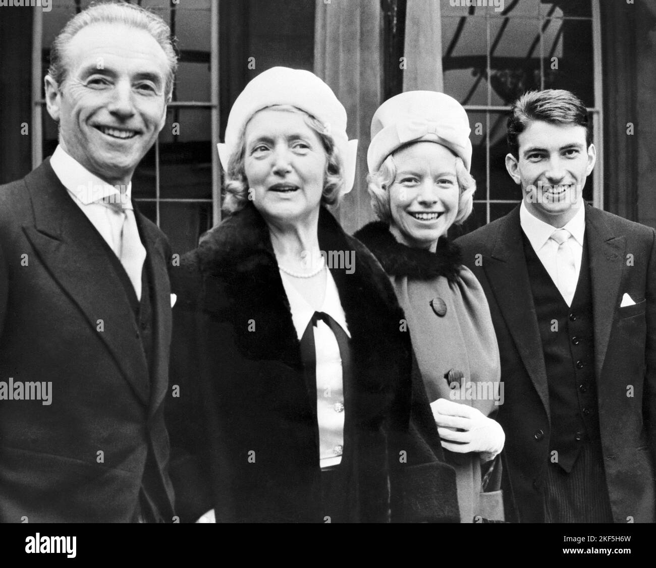 Sir Stanley Matthews pictured outside Buckingham Palace with his family ...