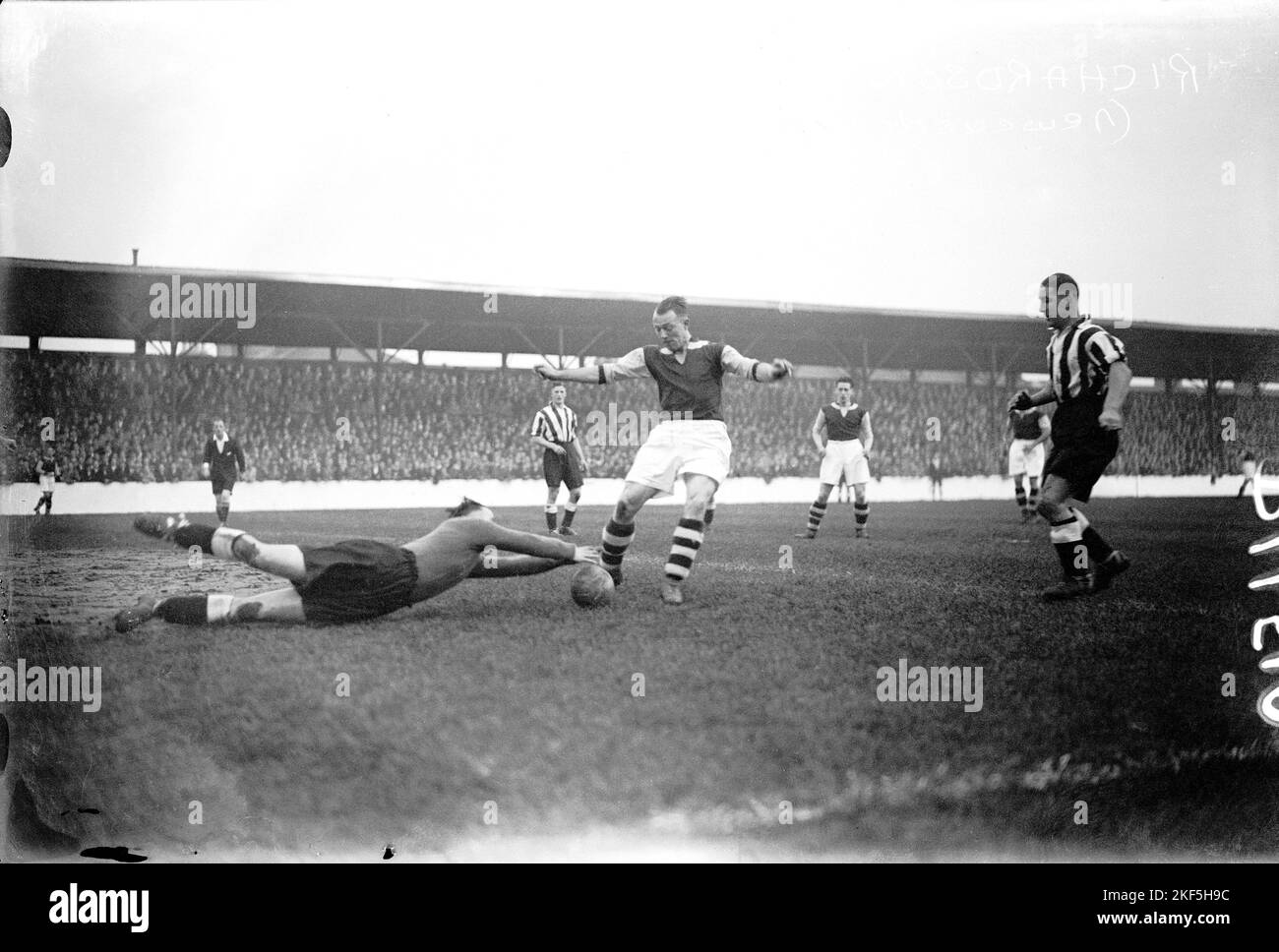 (L-R) Newcastle United goalkeeper Tom Swinburne saves at the feet of ...