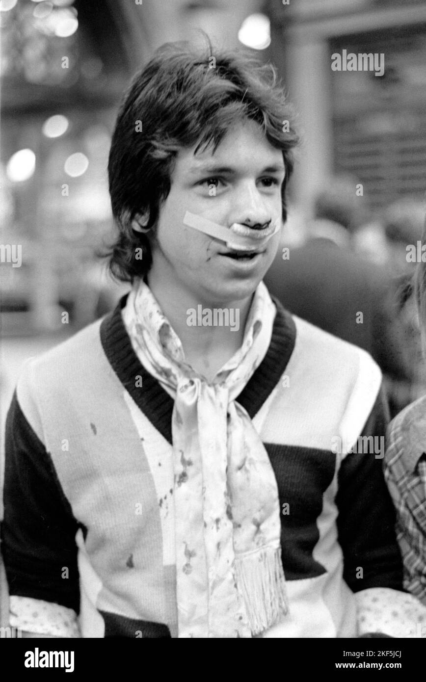 Tottenham Hotspur fan Russ Jones arrives at Liverpool Street Station on ...