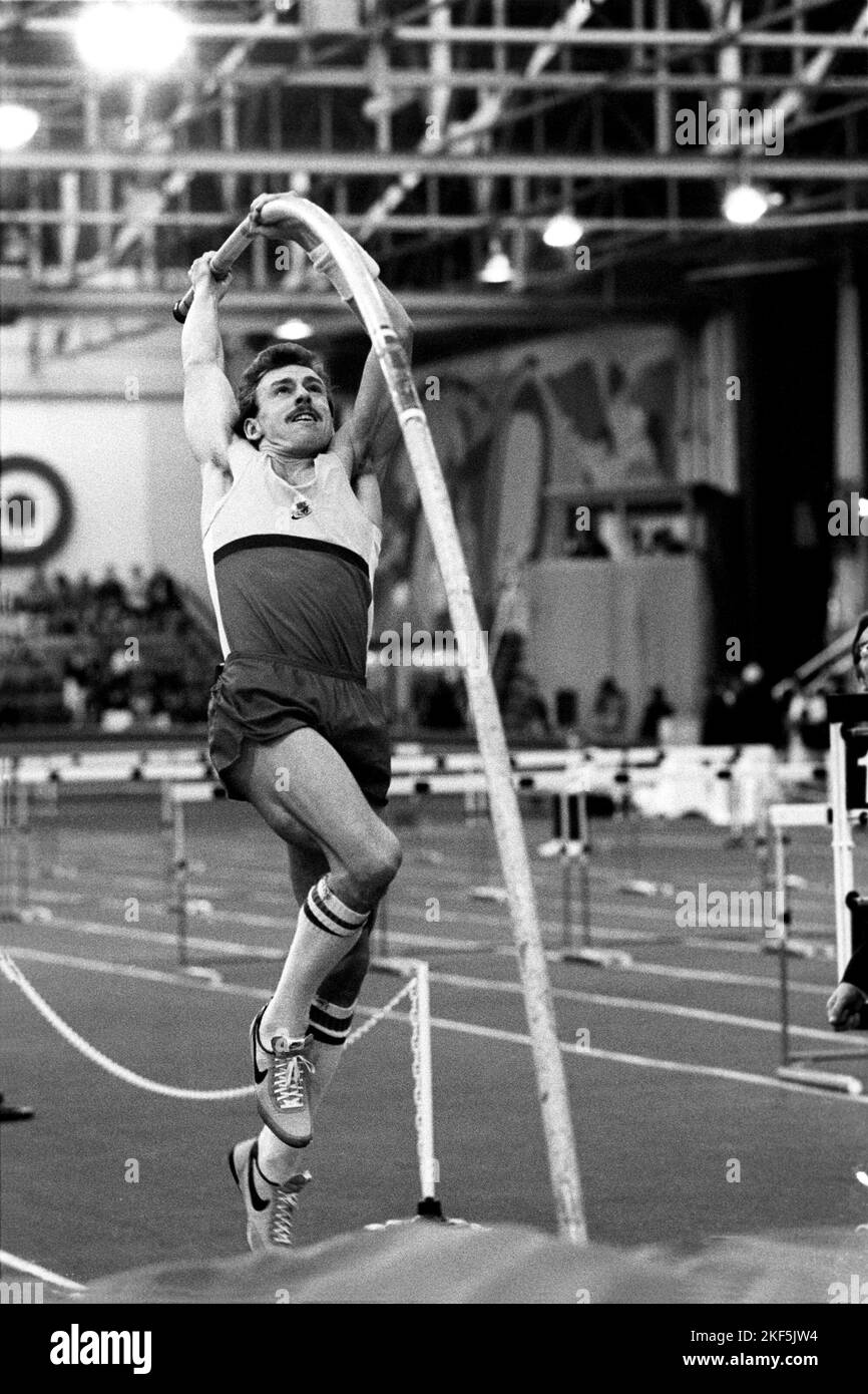 Athlete Keith Stock who represented Great Britain in the Pole Vault ...
