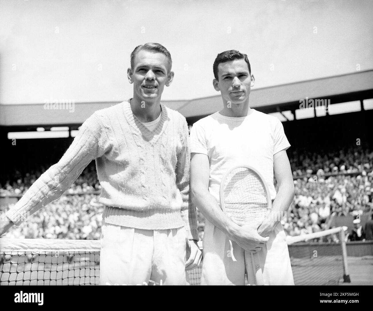 (L-R) Jack Kramer and Tom Brown, pictured before the final Stock Photo ...