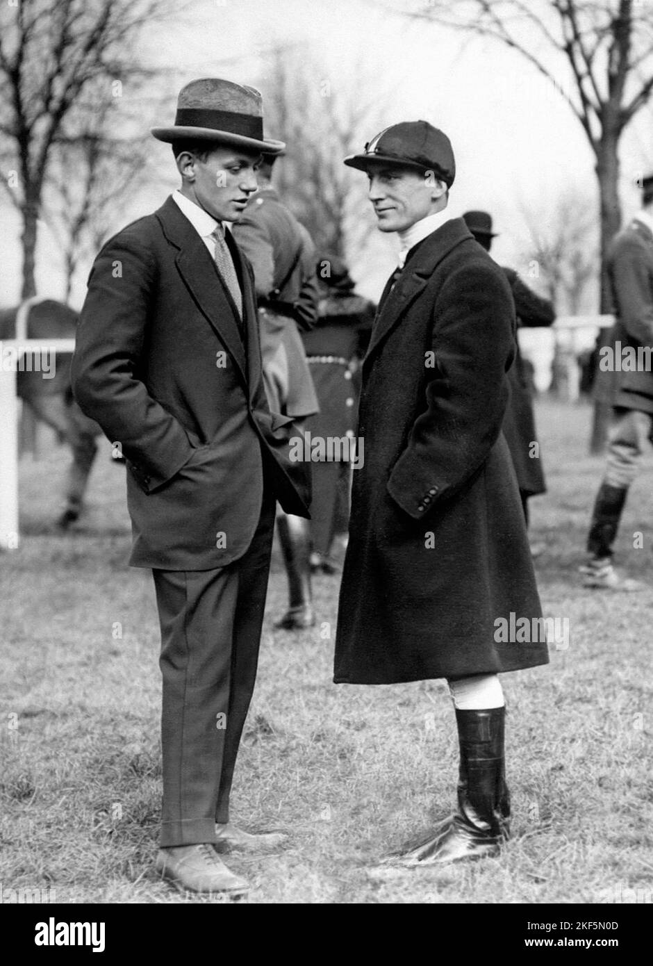 Left to right, World Flyweight boxing champion Jimmy Wilde chats with ...