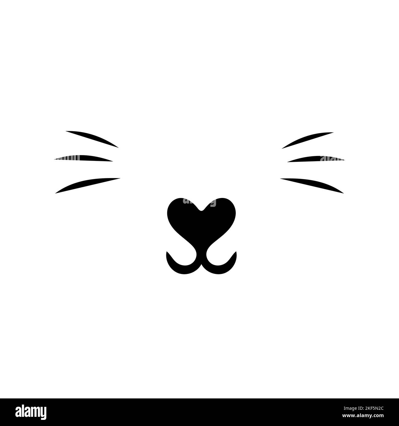 Vector Flat Cat Nose Isolated On White Background Stock Vector Image And Art Alamy