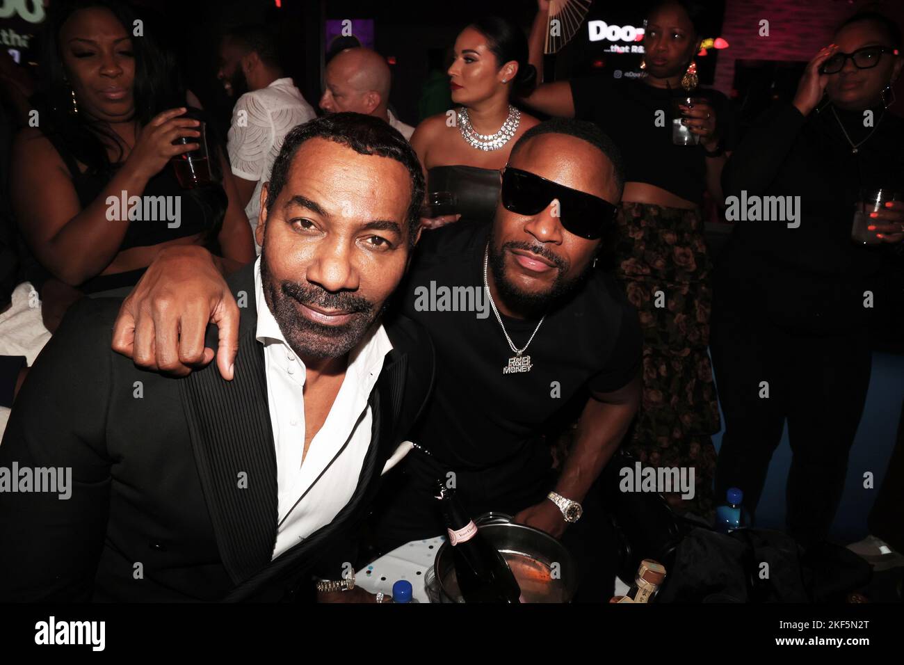 LAS VEGAS, NEVADA - NOVEMBER 13, 2022 Keith Washington and Tank attend ...