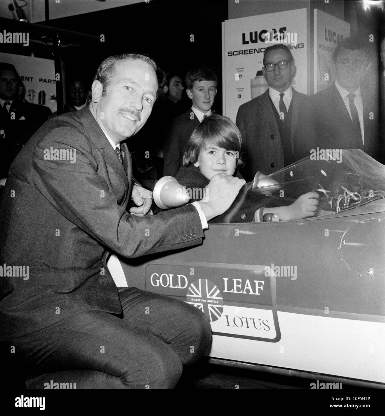 (L-R) Lotus Formula One boss Colin Chapman with his son Clive Stock ...