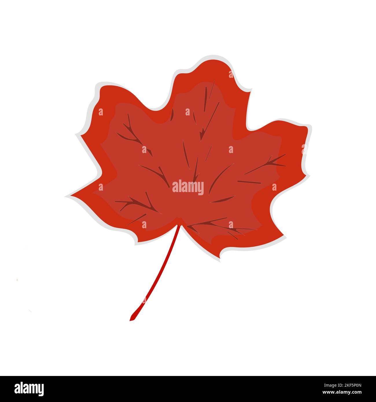 Autumn leaf. Autumn maple leaf isolated on a white background. Vector illustration Stock Vector ...