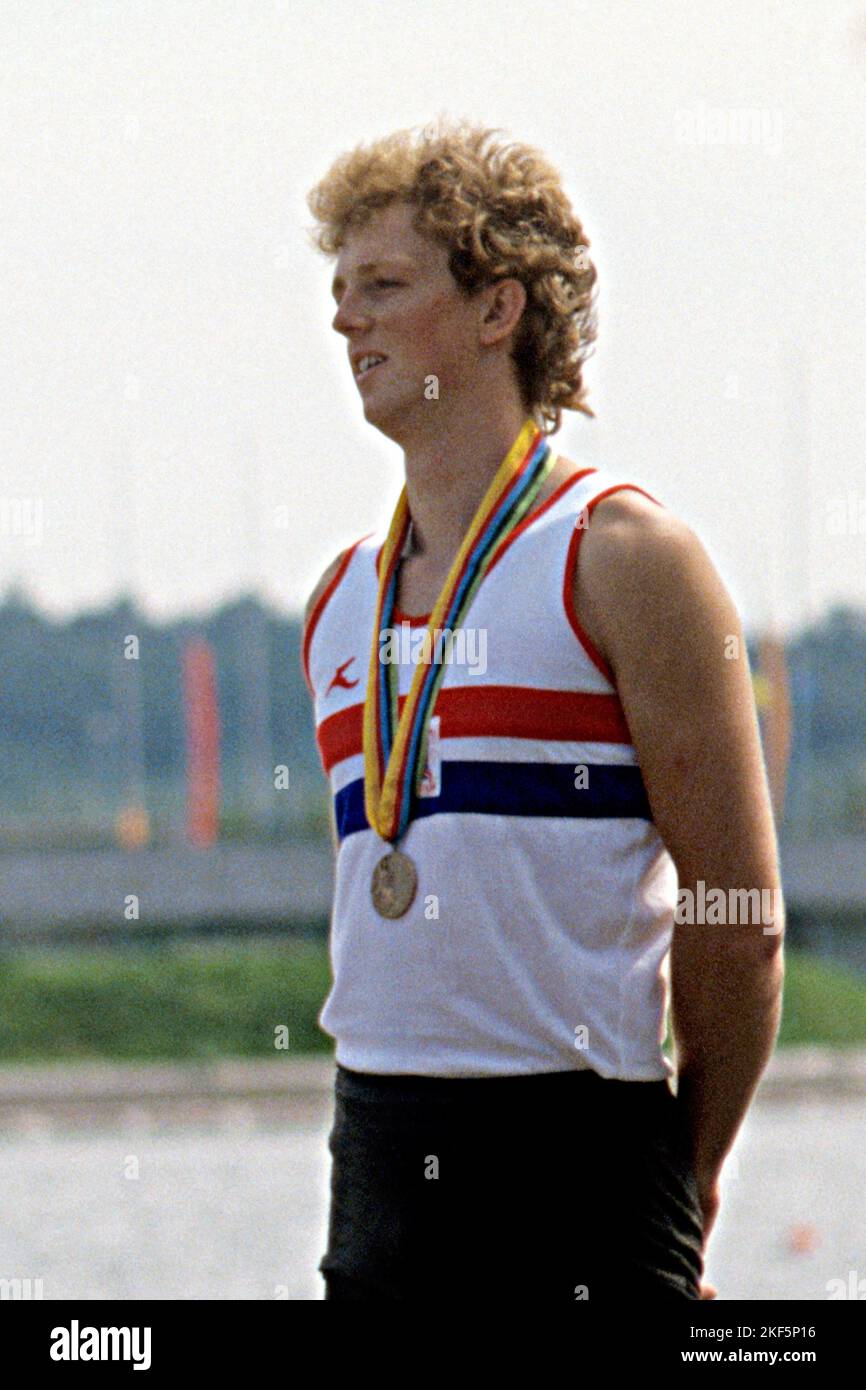 Martin Cross who won a bronze medal in the Coxless Fours Stock Photo ...