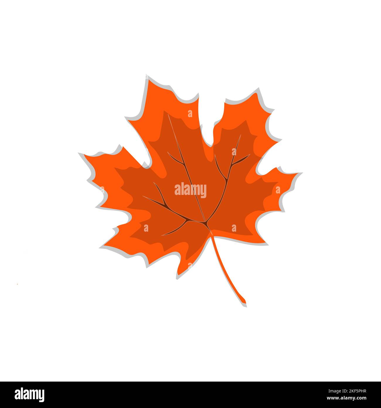 Autumn leaf. Autumn maple leaf isolated on a white background. Vector illustration Stock Vector ...