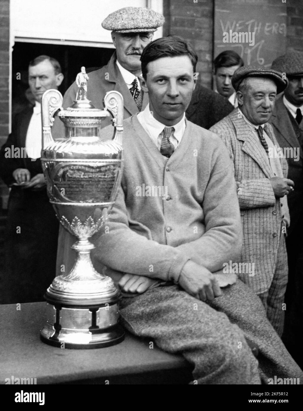 British Amateur Champion Roger Wethered with the trophy Stock Photo - Alamy