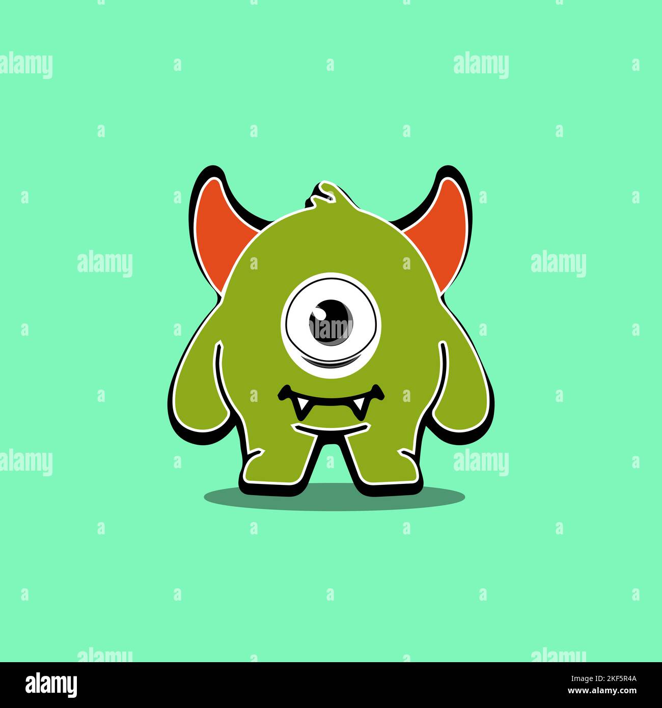 Cute cartoon monsters character. Monsters in flat style vector. Vector ...