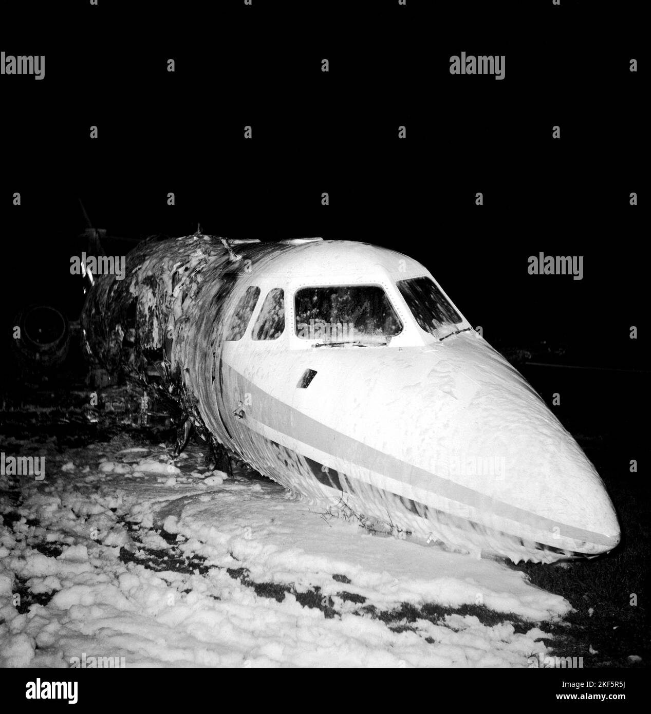 The remains of Graham Hill's Piper Aztec. The two time Formula One ...