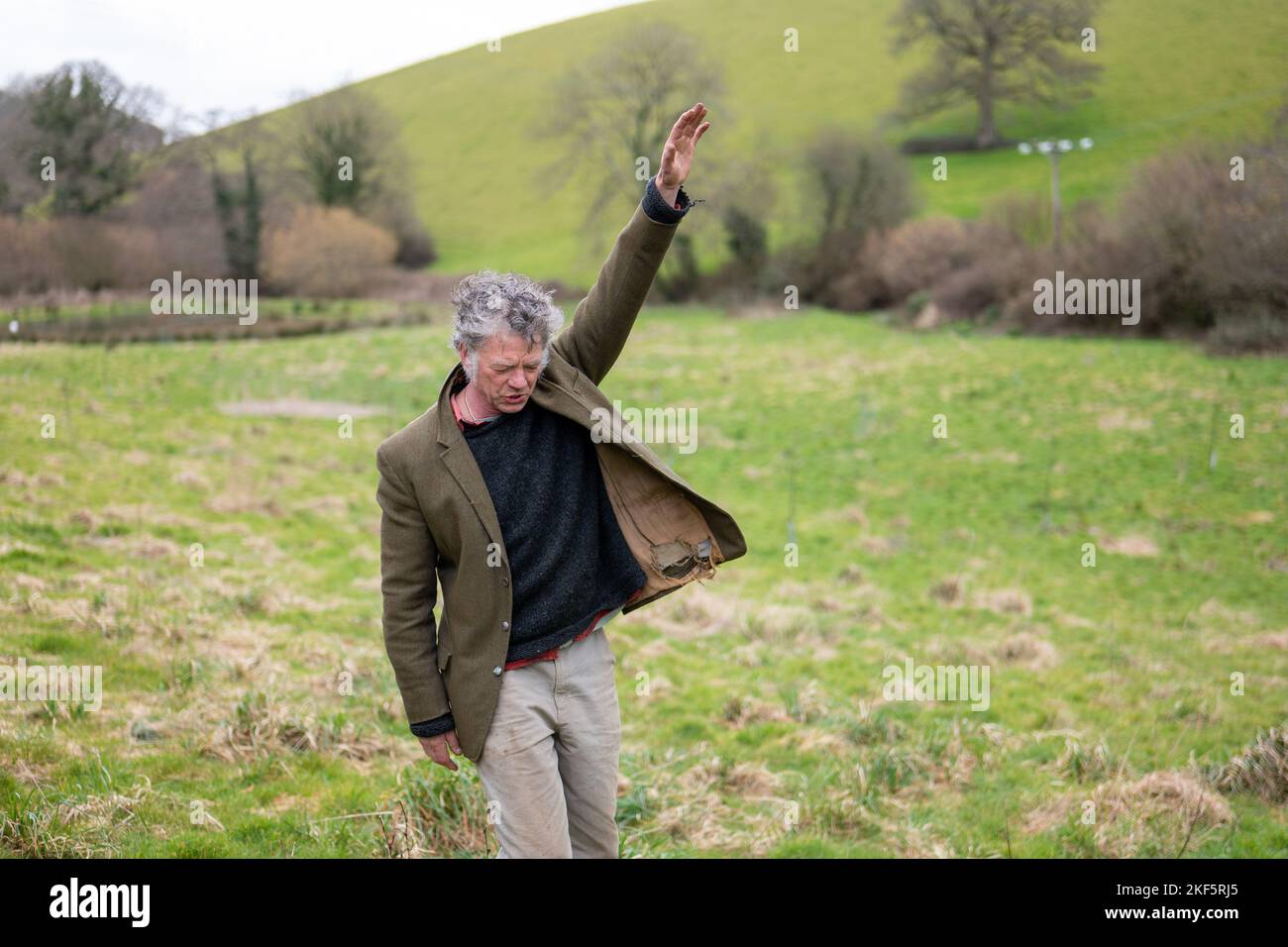Organic farmer Guy Singh-Watson, pictured on Riverford Organic Farm ...