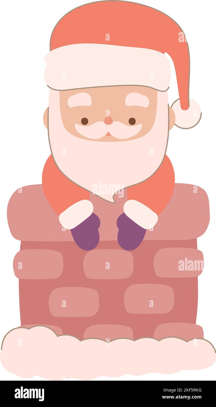 Santa stuck in chimney Cut Out Stock Images & Pictures - Alamy
