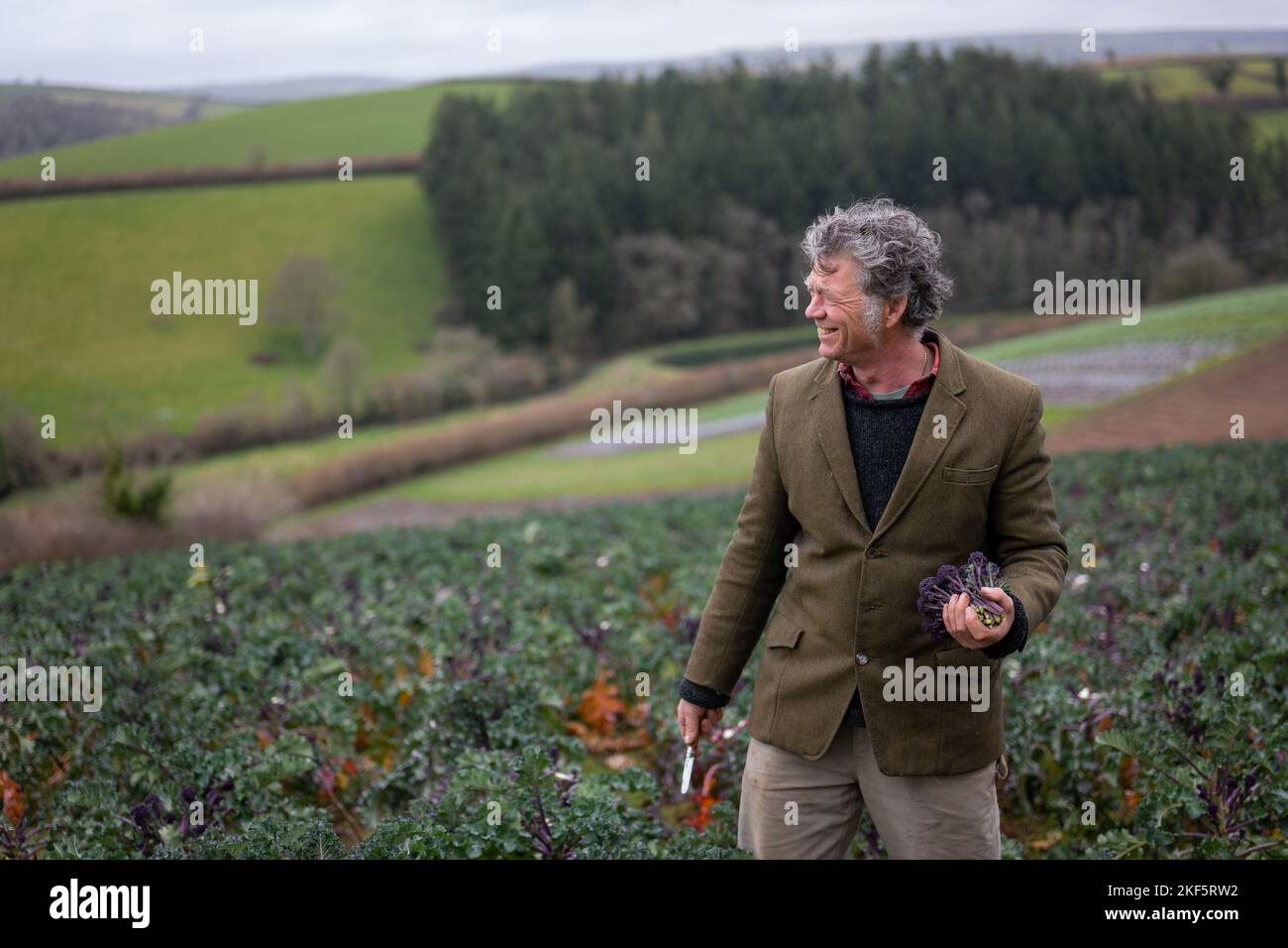 Organic farmer Guy Singh-Watson, pictured on Riverford Organic Farm ...