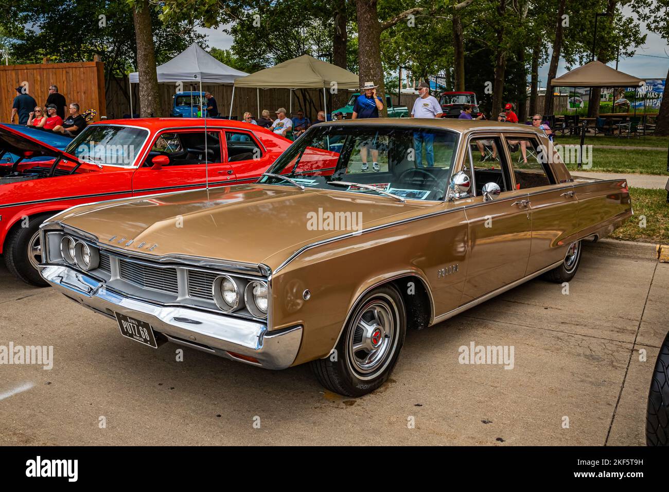 Des Moines, IA - July 02, 2022: High perspective front corner view of a ...