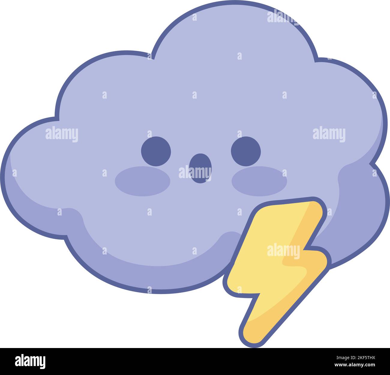 storm kawaii weather Stock Vector Image & Art - Alamy