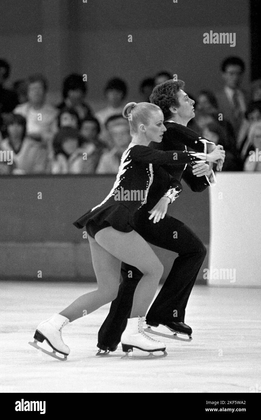 British ice skaters Karen Barber and Nicky Slater at St. Ivel Ice ...