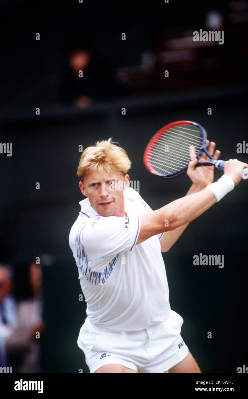 Boris Becker in action Stock Photo - Alamy