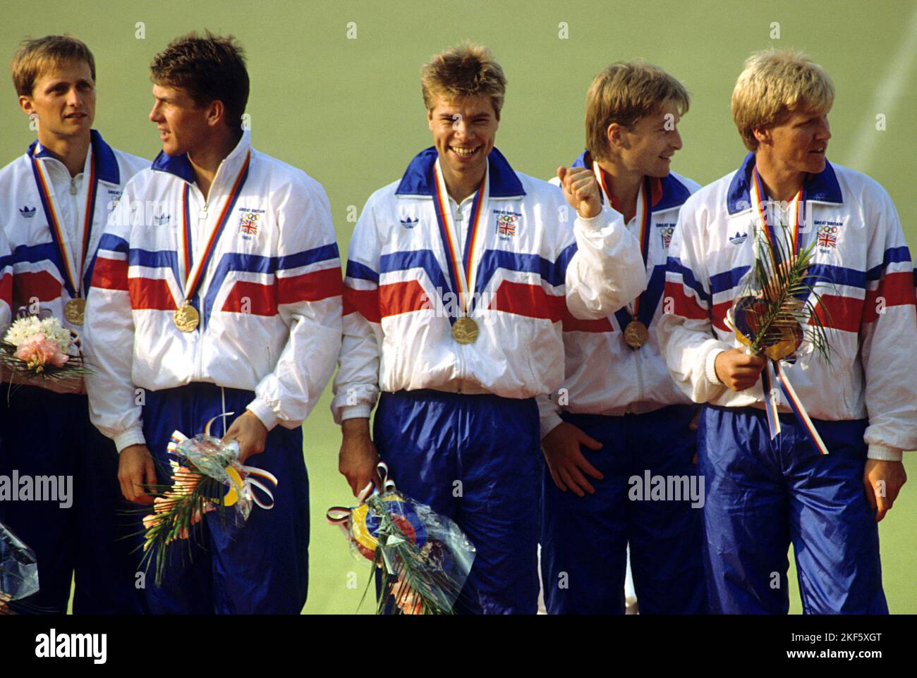 Great Britain's Steve Batchelor (c) celebrates winning gold Stock Photo ...