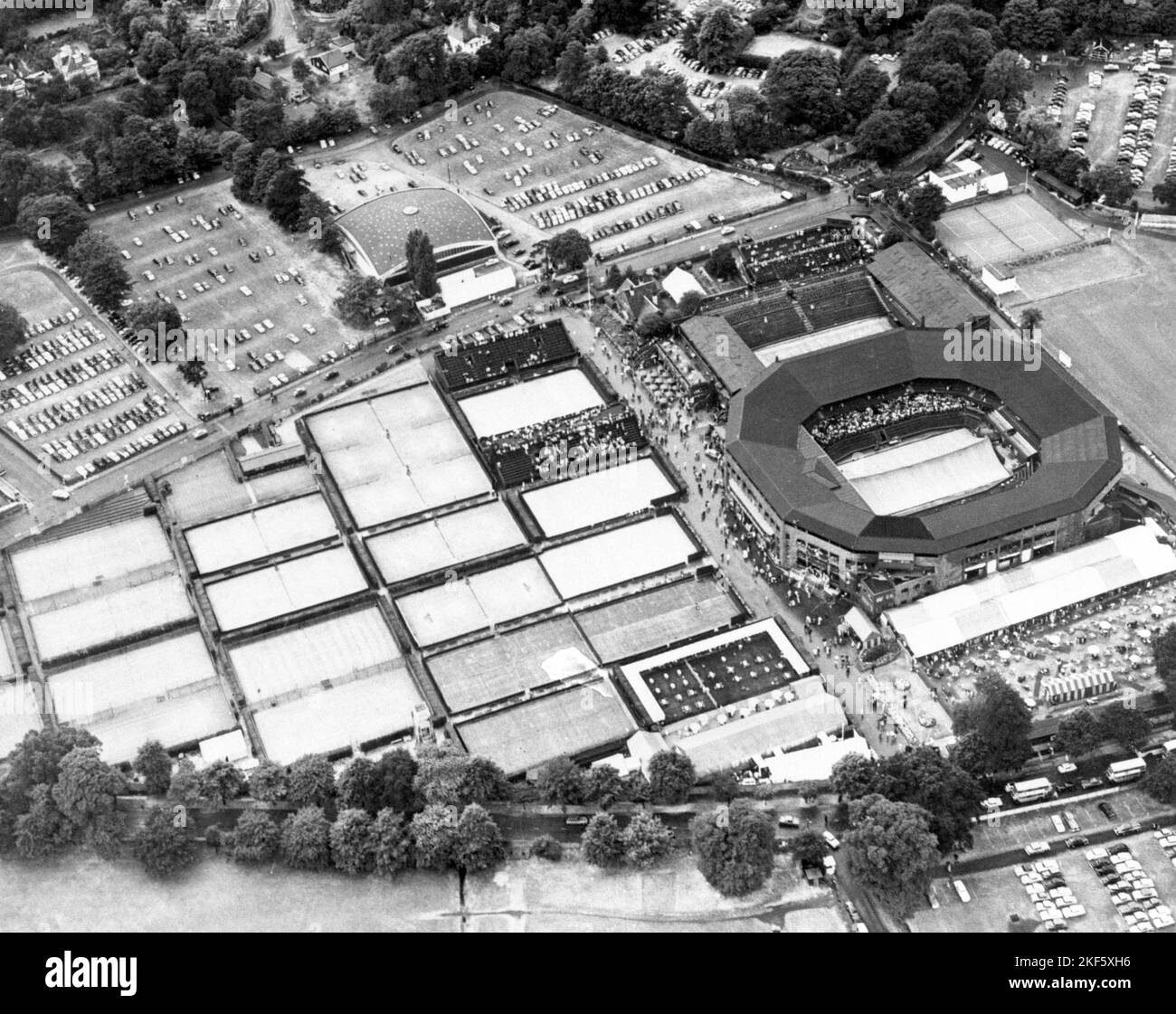 Aerial view of the All England Club, home of the Wimbledon ...
