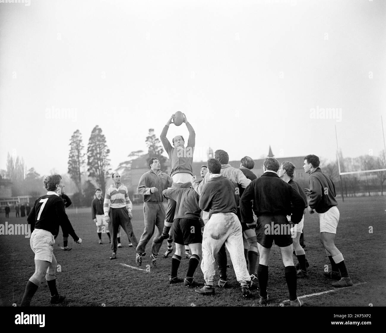 New cap Bob Rowell wins the line out ball during training at St George ...