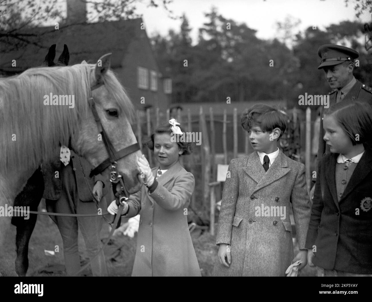 Prince Edward (Duke of Kent) watches his sister Princess Alexandra ...