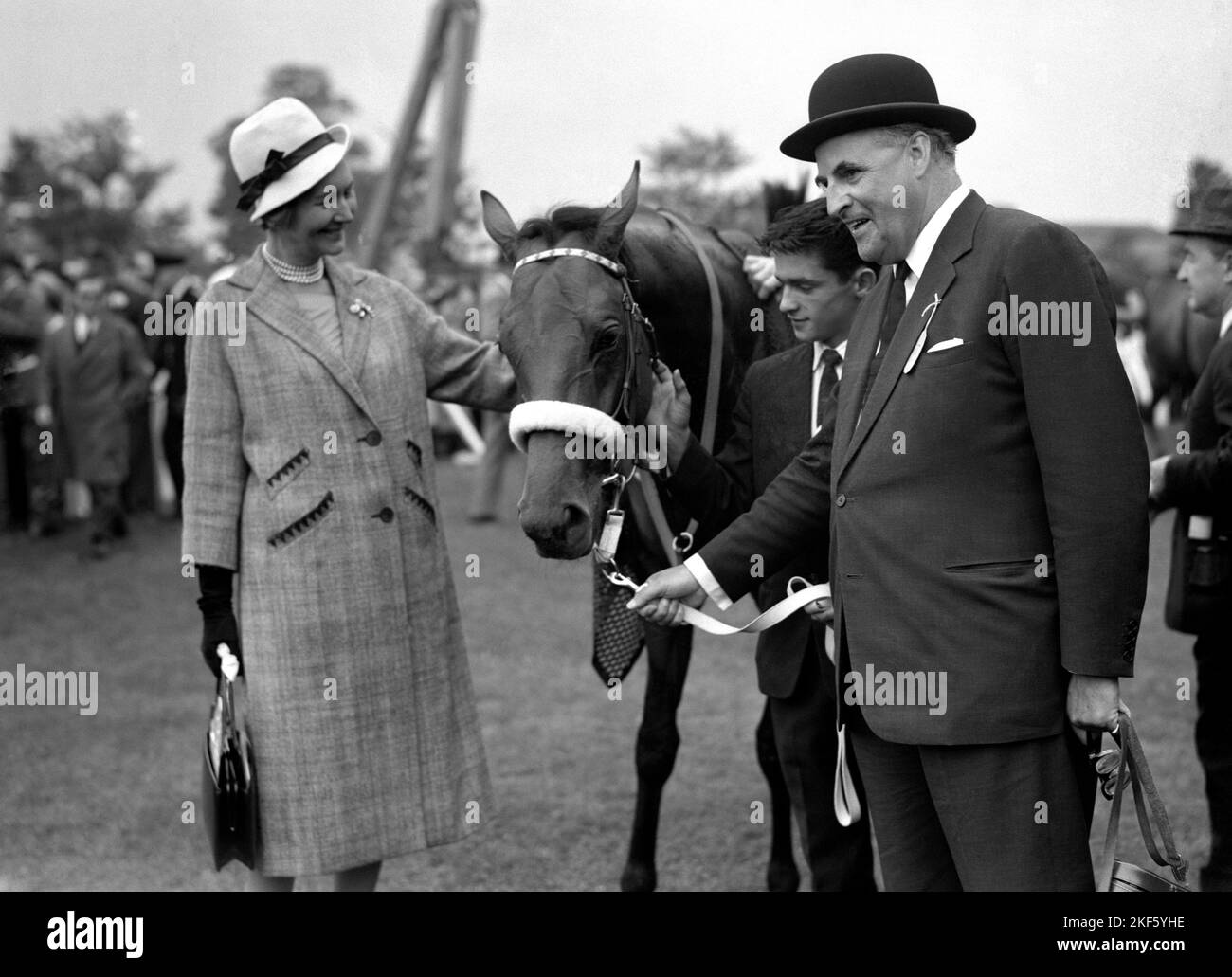 Race winner Ragusa with the owner's wife Mrs J. R. Mullion (l Stock ...